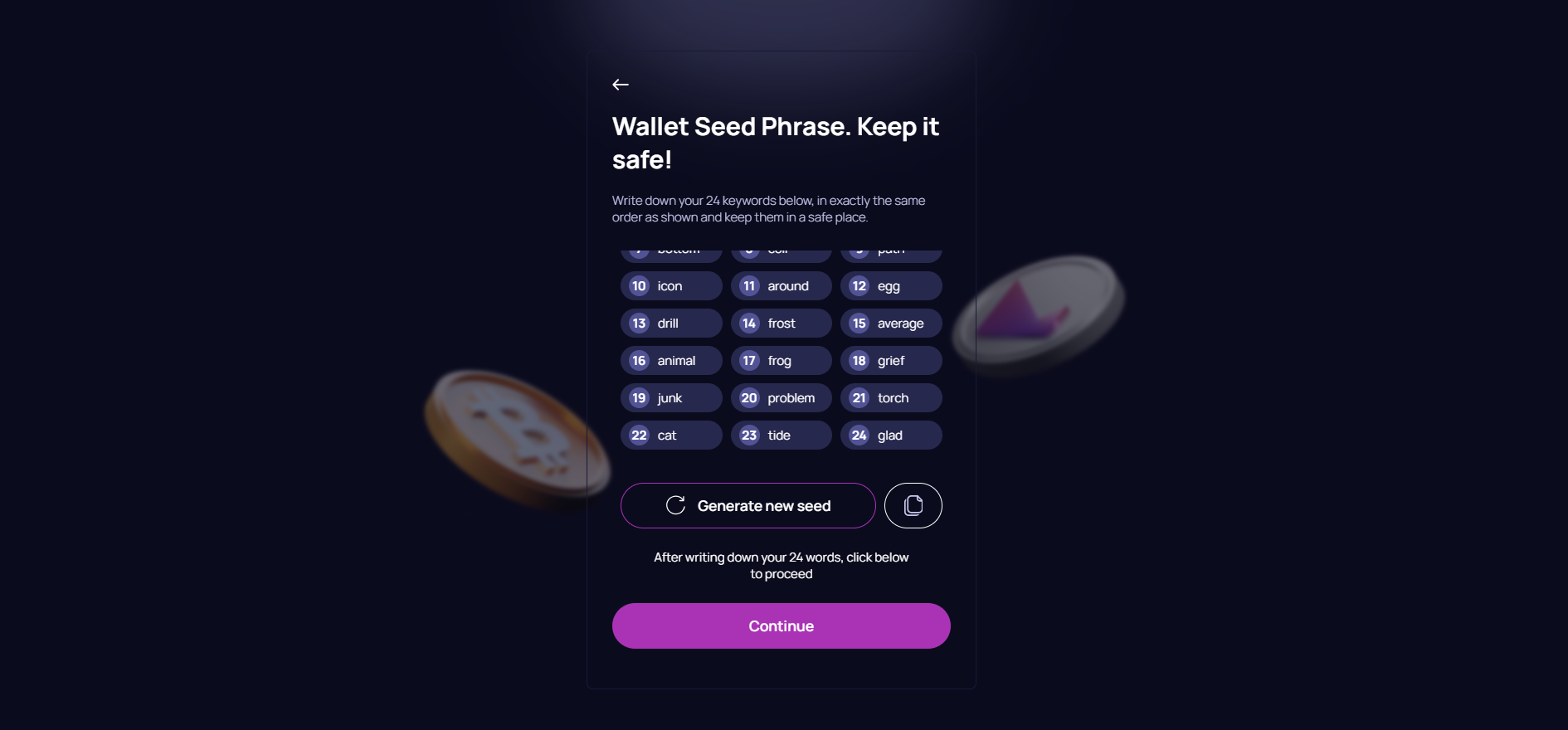 How to create a new wallet on Klever Extension – Klever Support