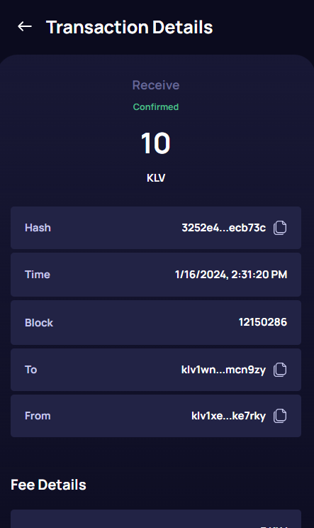 How to send tokens from Klever Extension – Klever Support