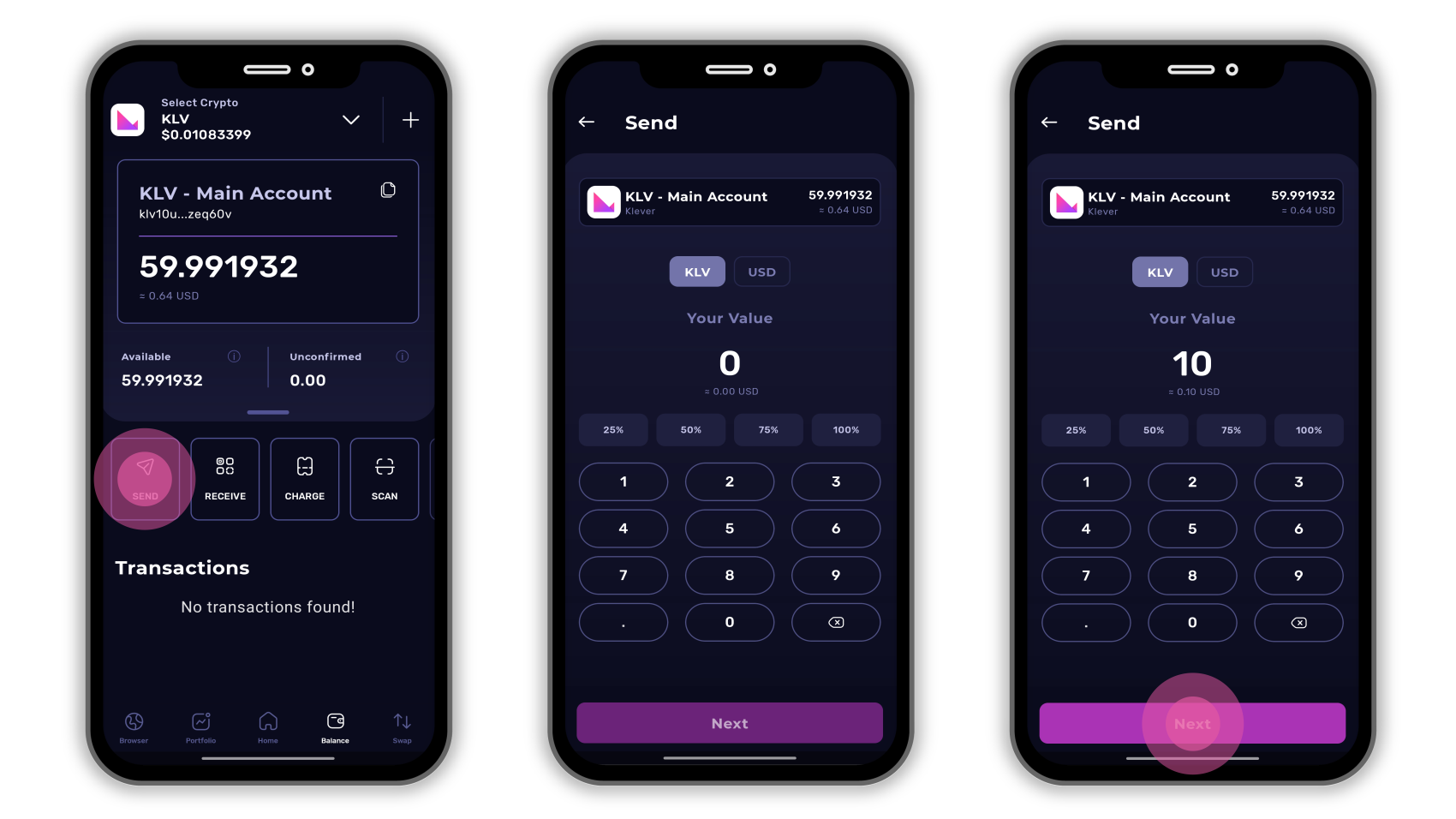 How To Send Tokens Out Of K5 Wallet Klever Support How To Send Tokens Out Of K5 Wallet Klever Support